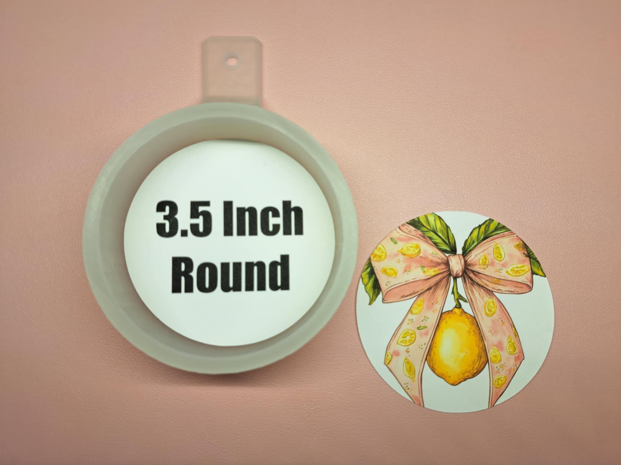 Round Cardstock Holds 3.5 Inch Picture With NO EDGE Cardstock Silicone ...
