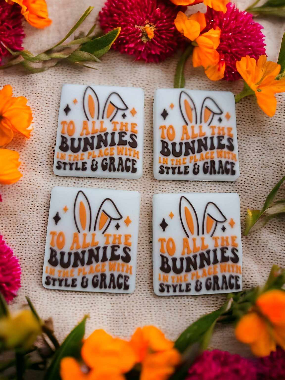 To All The Bunnies in the Place with Style and Grace: White Square Bun ...