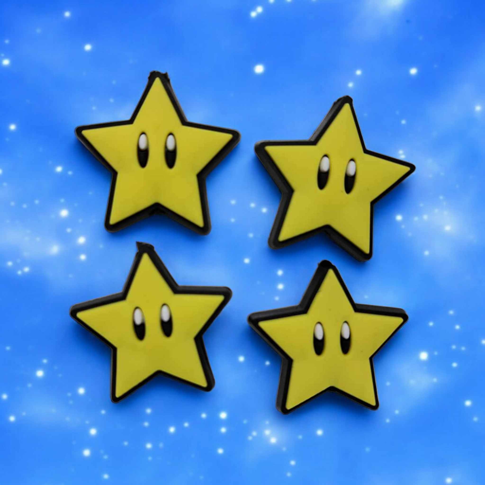 Yellow Star: Super Mario Brothers Movie/Game Inspired Silicone Focal B ...