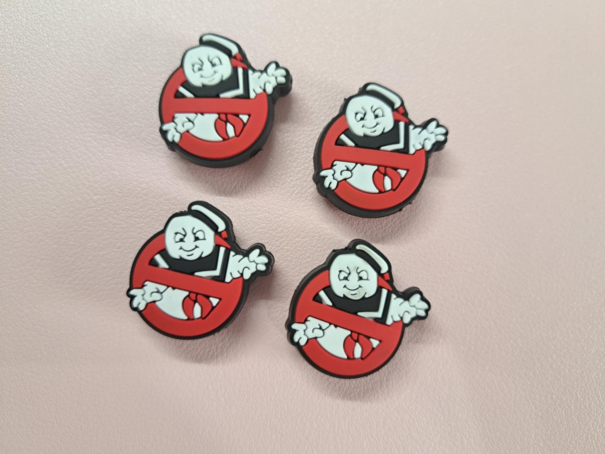 Ghostbusters Logo: Red with White Stay Puff Marshmallow Man Silicone F ...
