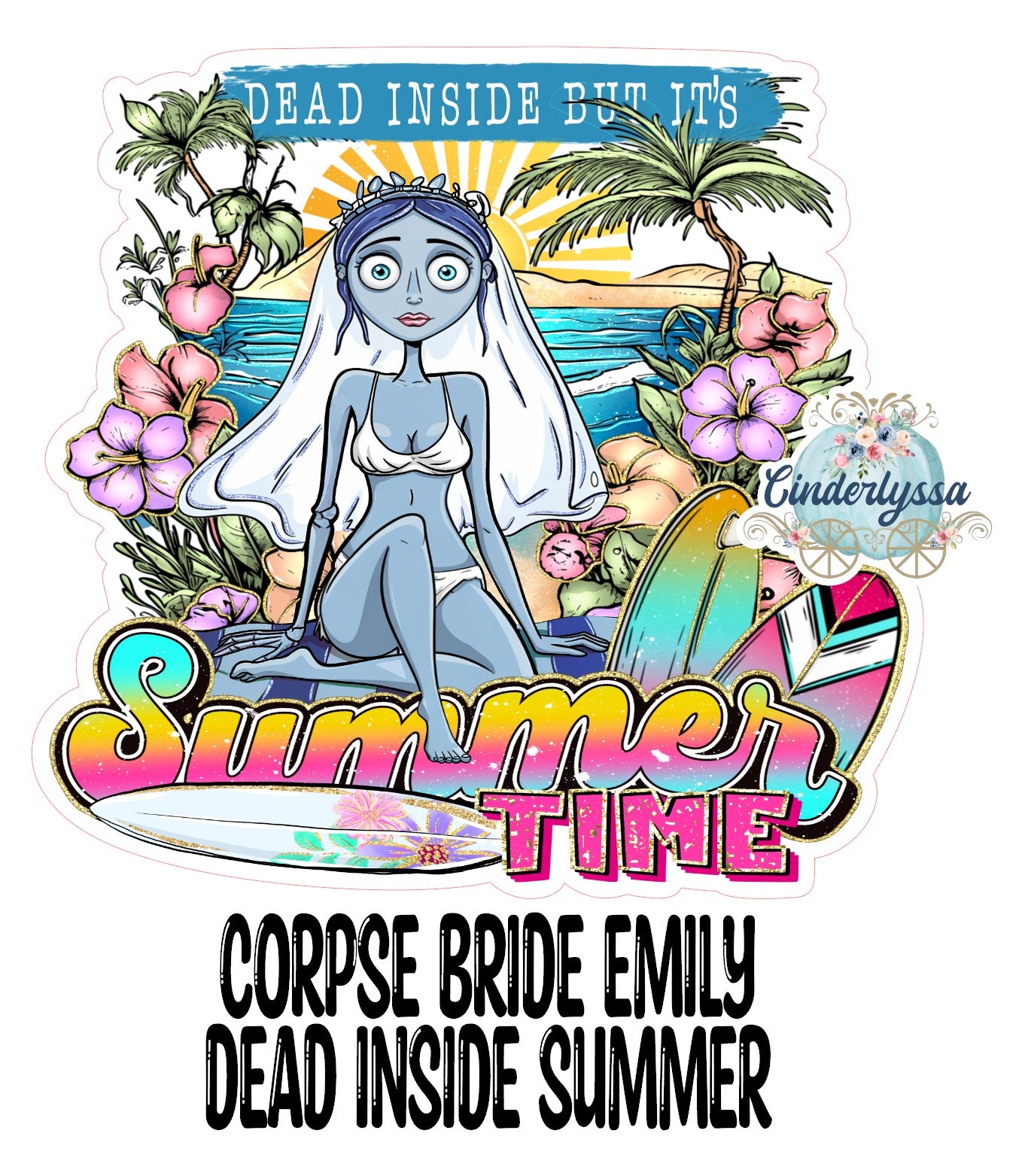 Corpse Bride Emily Dead Inside Summer Cardstock Silicone Mold, Aroma B ...
