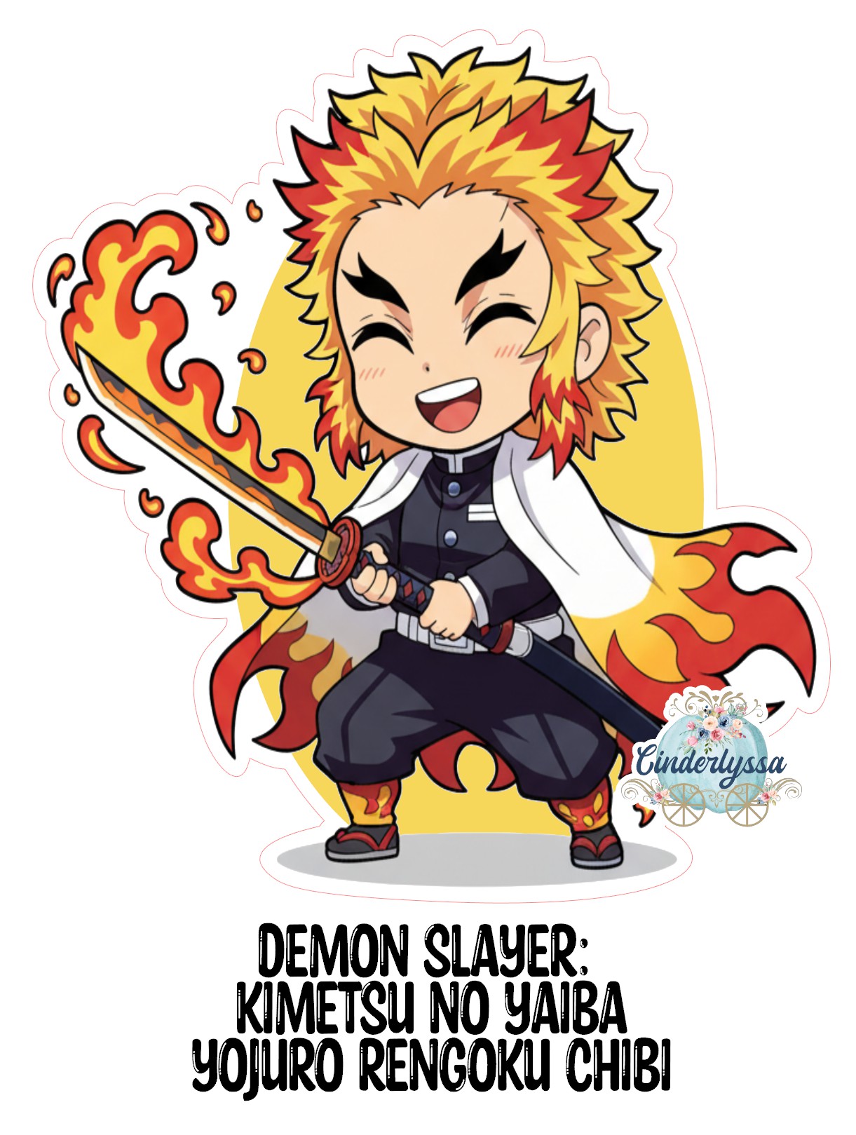 Demon Slayer: Kimetsu No Yaiba - Yojoro Rengoku Chibi Cardstock Silico ...