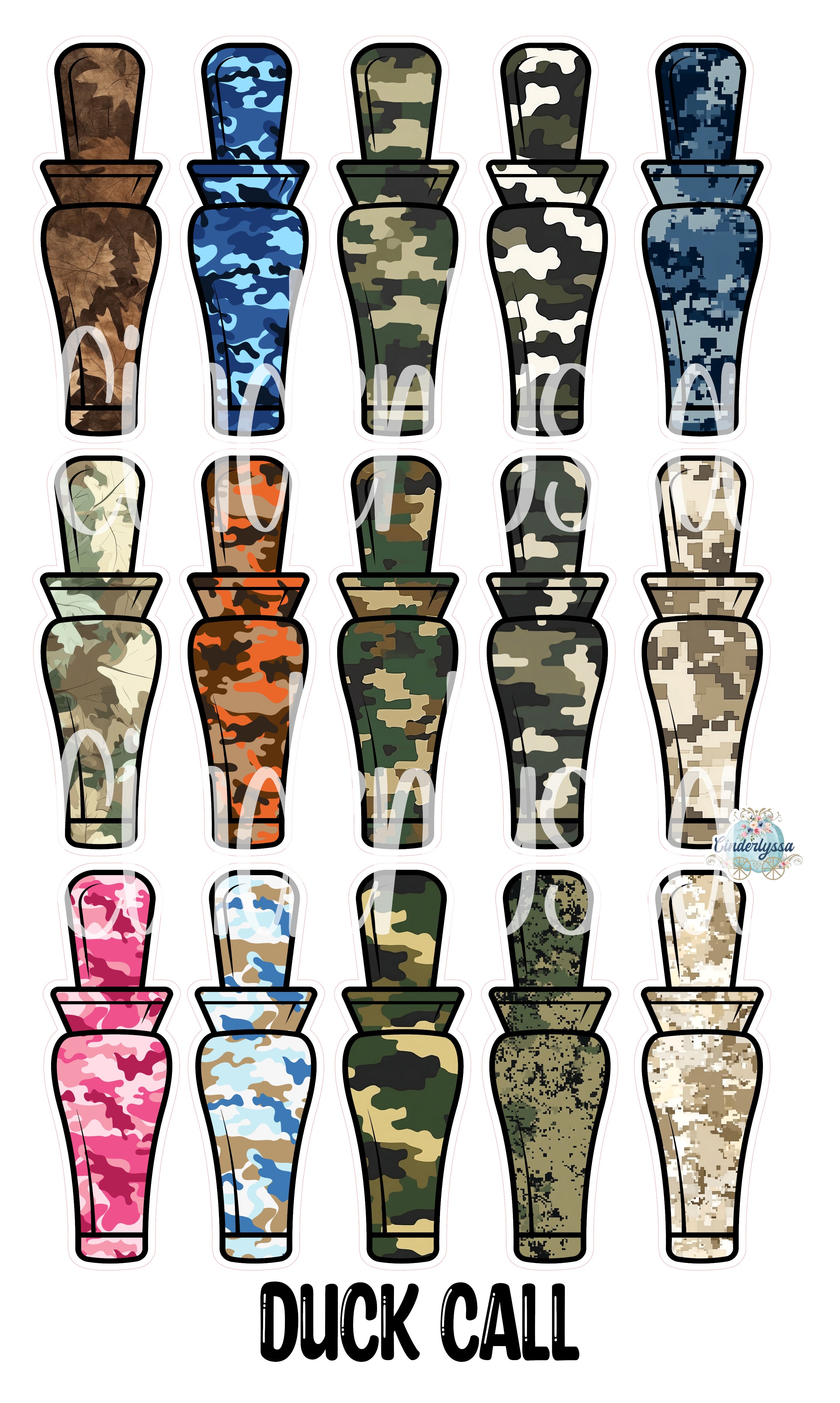 VENT CLIP: Duck Call Four Cavity Small Vent Clip Size Cardstock Silico ...
