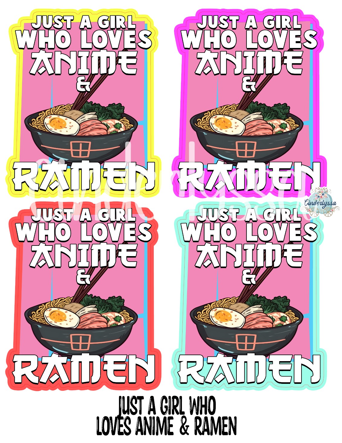 Just a Girl Who Loves Anime & Ramen Cardstock Silicone Mold, Aroma Bea ...