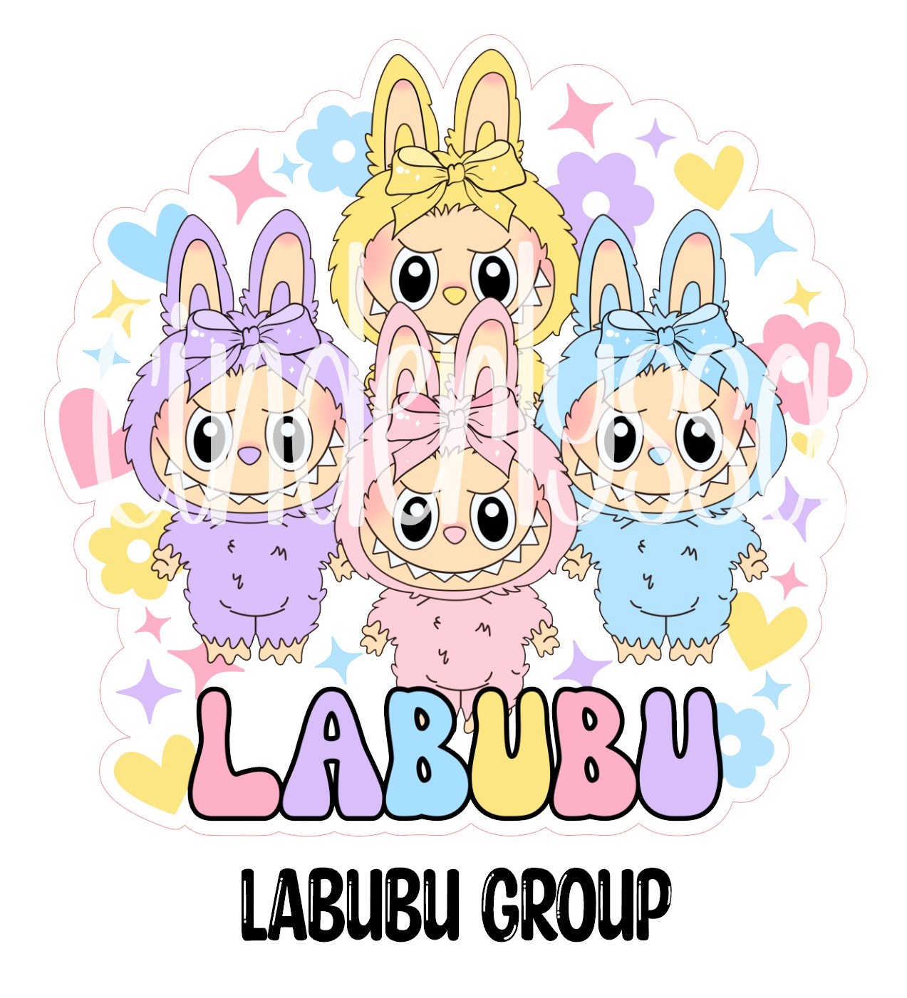 Labubu Group Cardstock Silicone Mold, Aroma Bead Molds, Premium Cardst ...