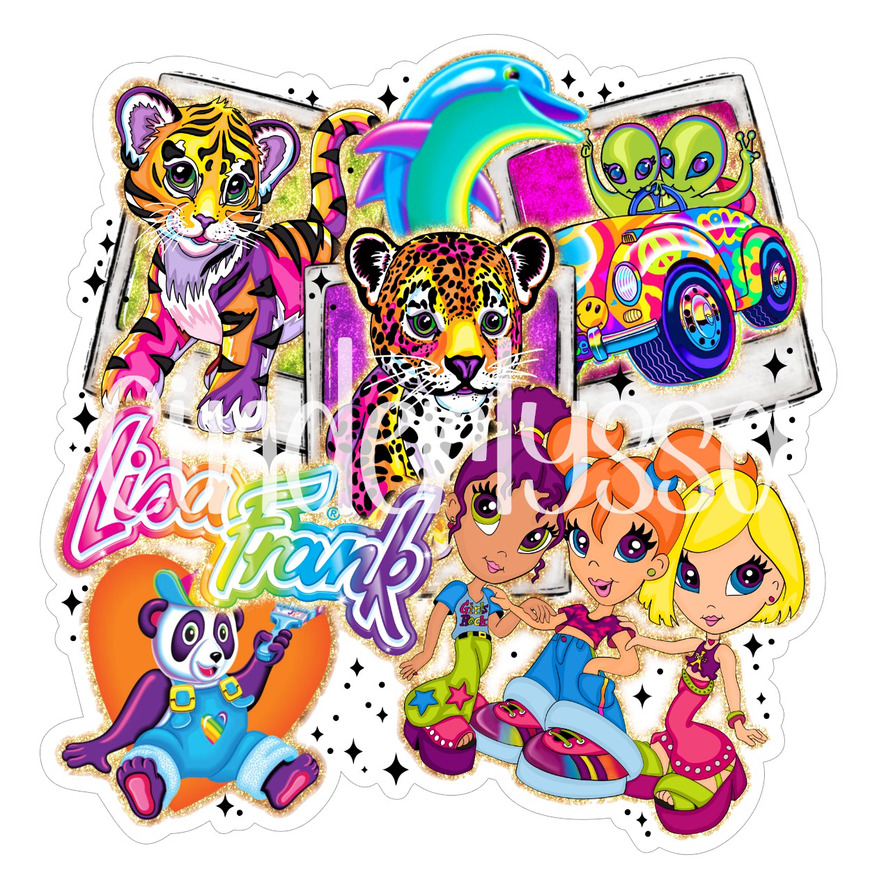 Lisa Frank Collage Cardstock Silicone Mold, Premium Cardstock Images ...
