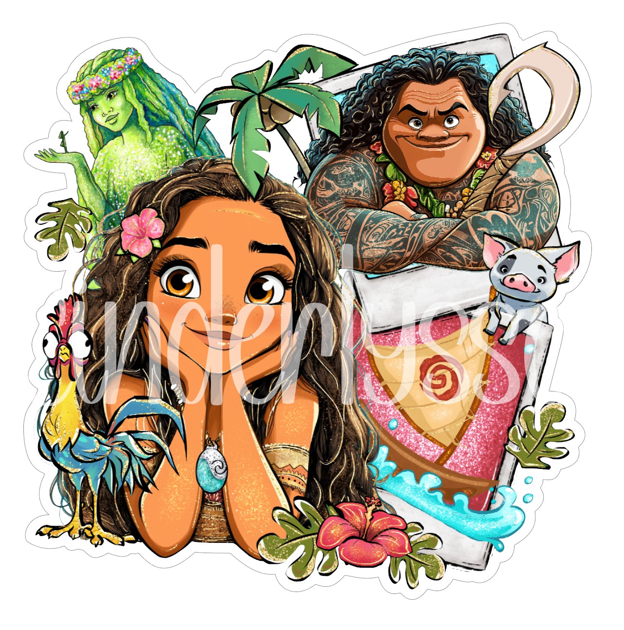 Moana Collage Cardstock Silicone Mold, Aroma Bead Molds, Premium Cards ...