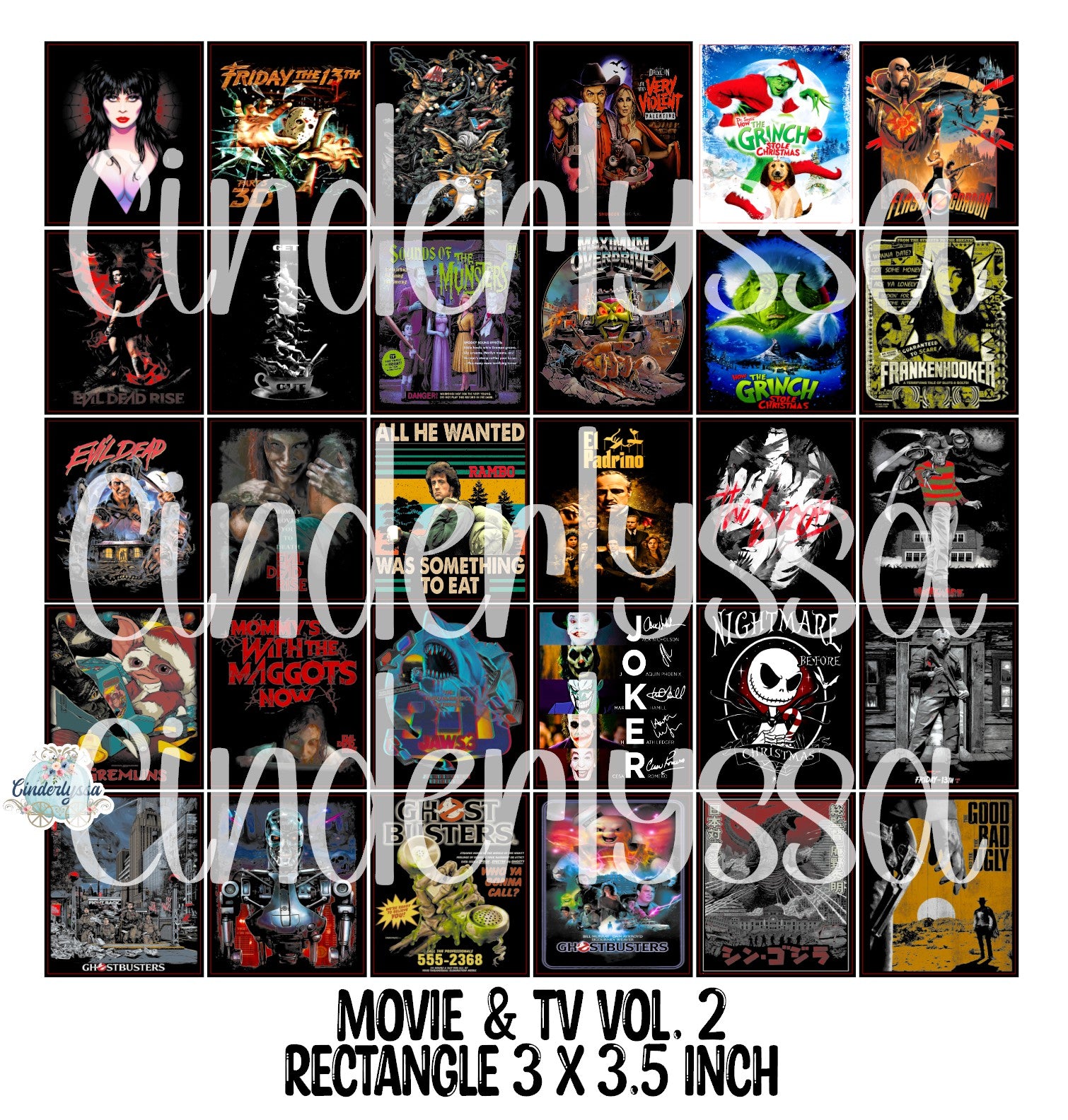 3x3.5 inch Rectangle: Movie & TV Stuff Vol. 2 Cardstock/Picture With ...