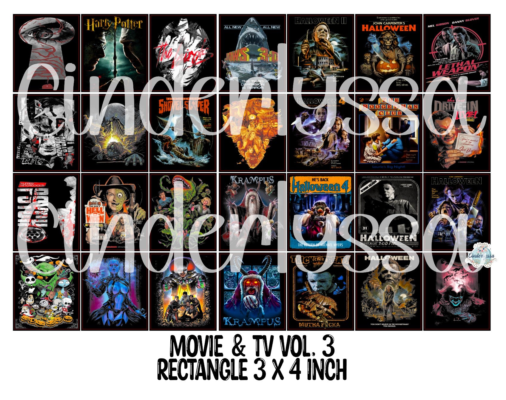 3x4 inch Rectangle: Movie & TV Stuff Vol. 3 Cardstock/Picture With .25 ...