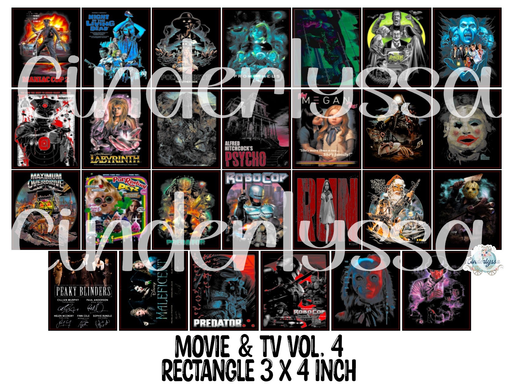 3x4 inch Rectangle: Movie & TV Stuff Vol. 4 Cardstock/Picture With .25 ...