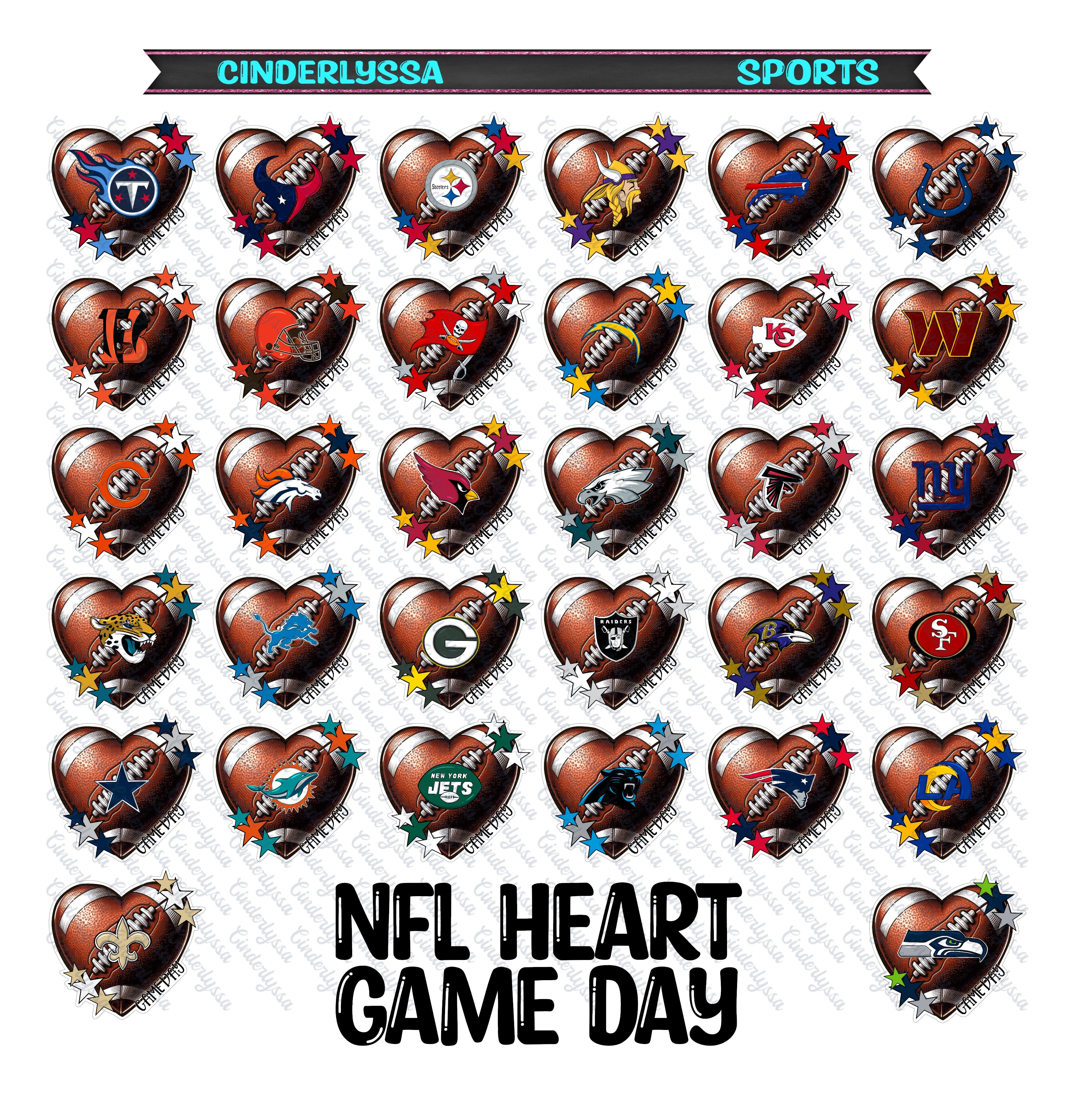 NFL Heart: Game Day Cardstock Silicone Mold, Aroma Bead Molds, Car Fre ...