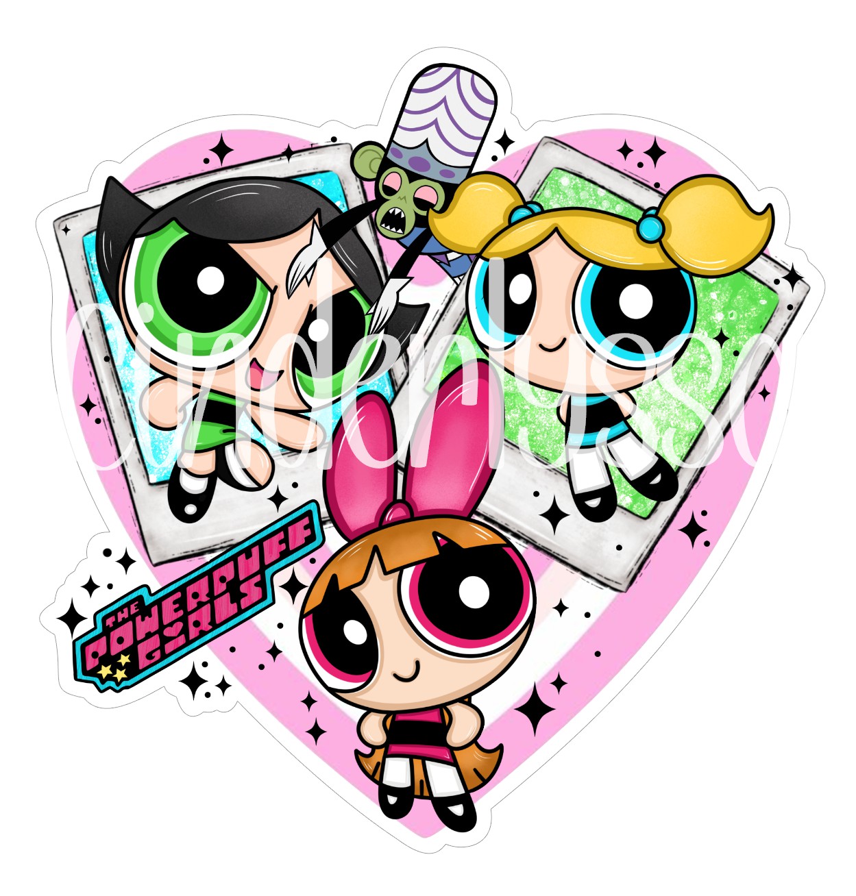 Powerpuff Girls Collage Cardstock Silicone Mold, Aroma Bead Molds, Pre ...