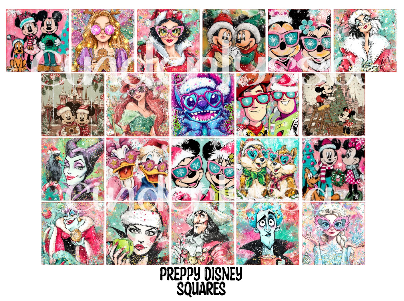 3 inch Square Preppy Disney Vol. 1 Cardstock Only for freshies - NO MO ...