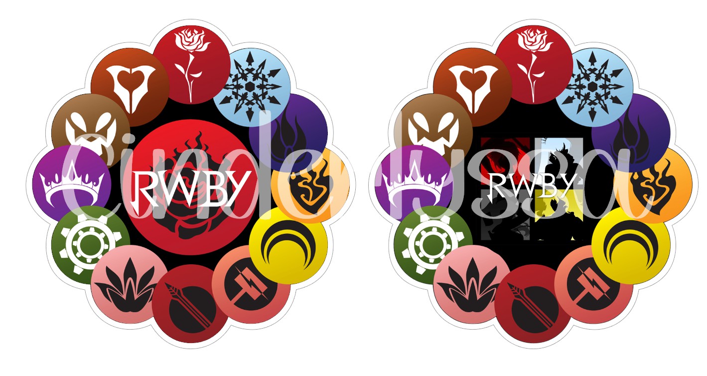 RWBY Emblems: Anime Cardstock Silicone Mold, Aroma Bead Molds, Car Fre ...