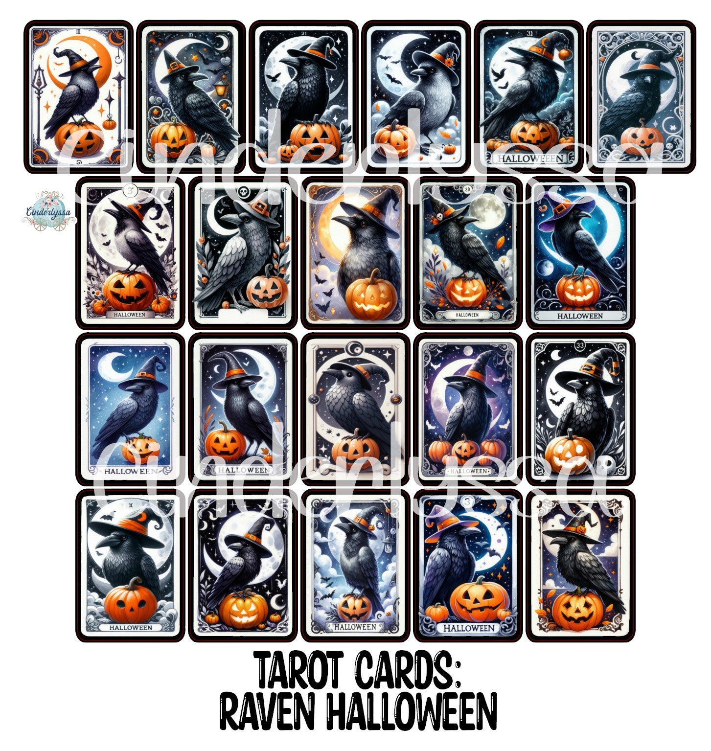 Tarot Cards: Raven Halloween Mix Dual Cavity Cardstock Silicone Mold ...