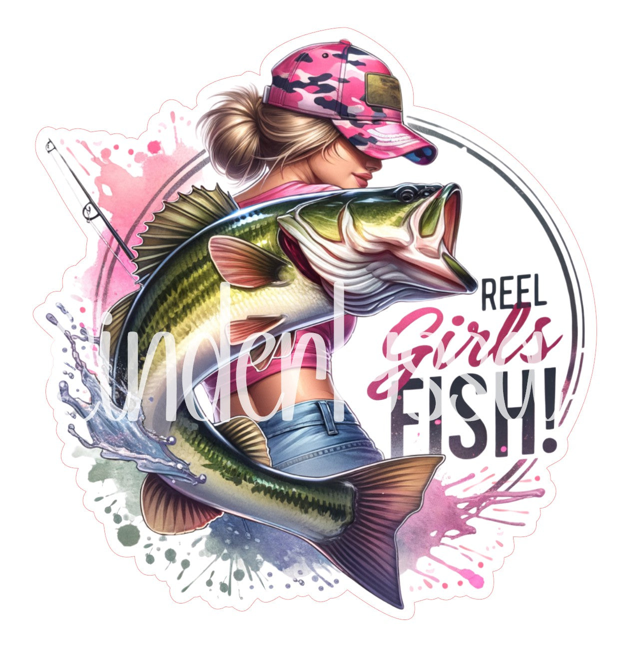 Reel Girls Fish Pink Camo Cardstock Silicone Mold, Aroma Bead Molds, P ...
