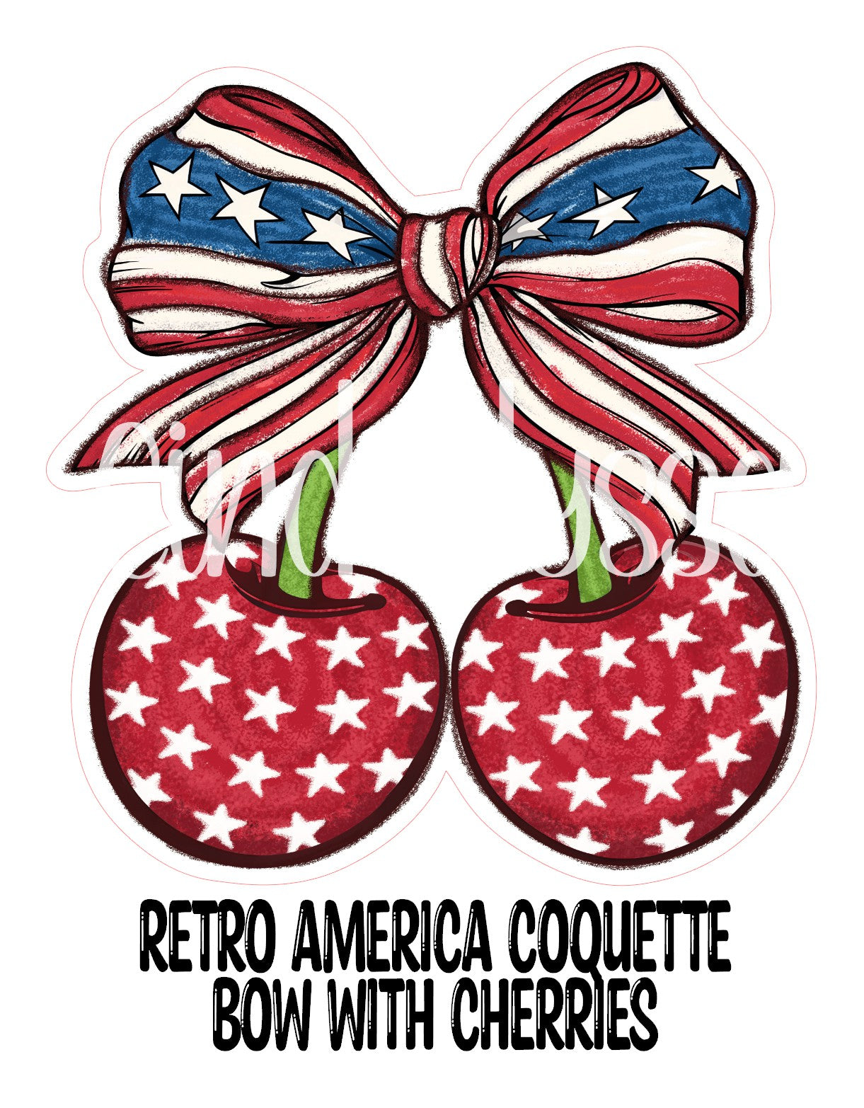 Retro America Coquette Bow With Cherries Cardstock Silicone Mold, Arom ...