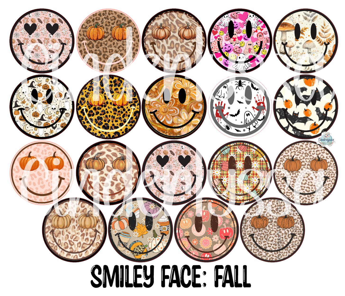 3 inch Round Smiley Face: Fall Mix Cardstock Only for freshies: Aroma ...