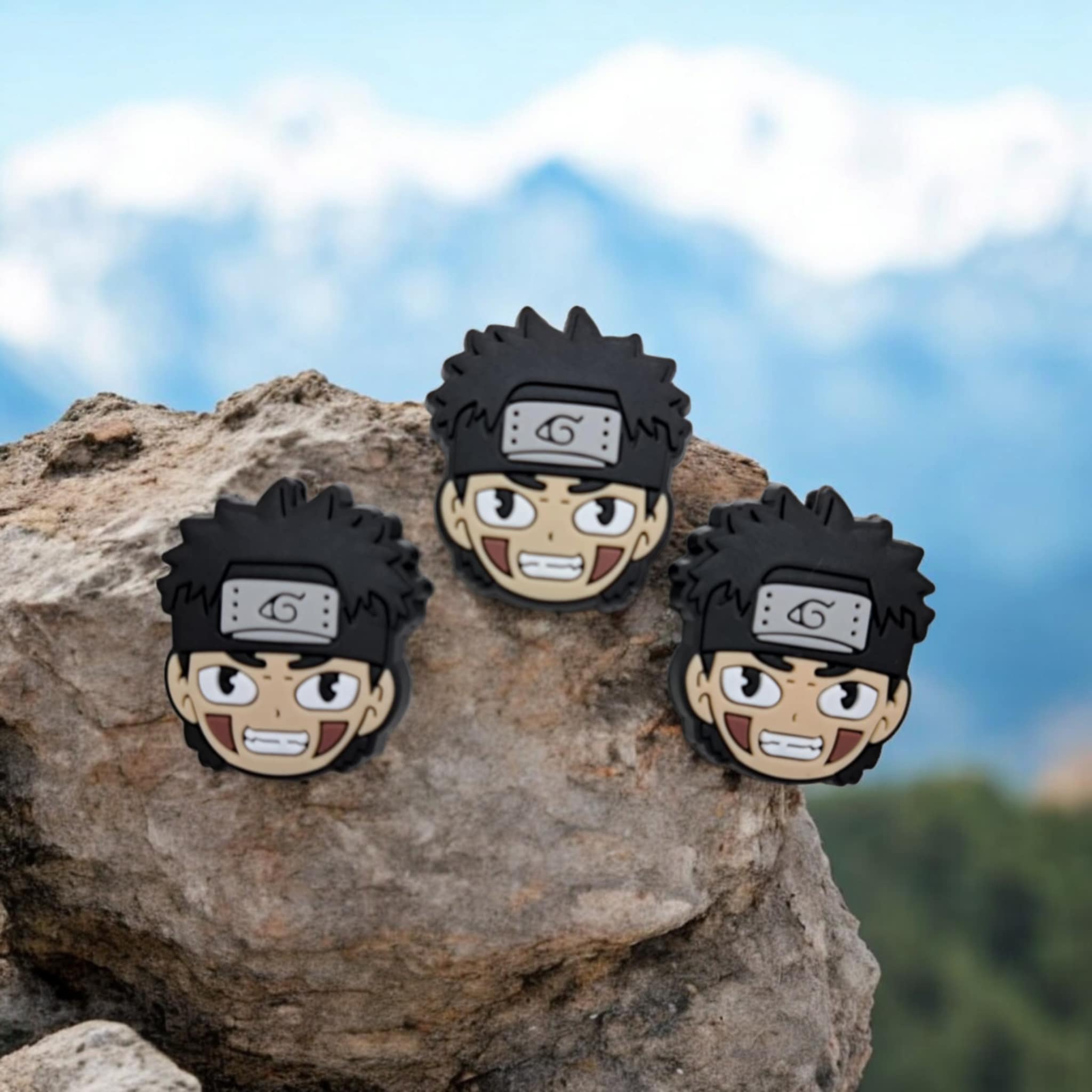 Kiba Inuzuka Face with Black Hair & Headband: Naruto Anime Silicone Fo ...