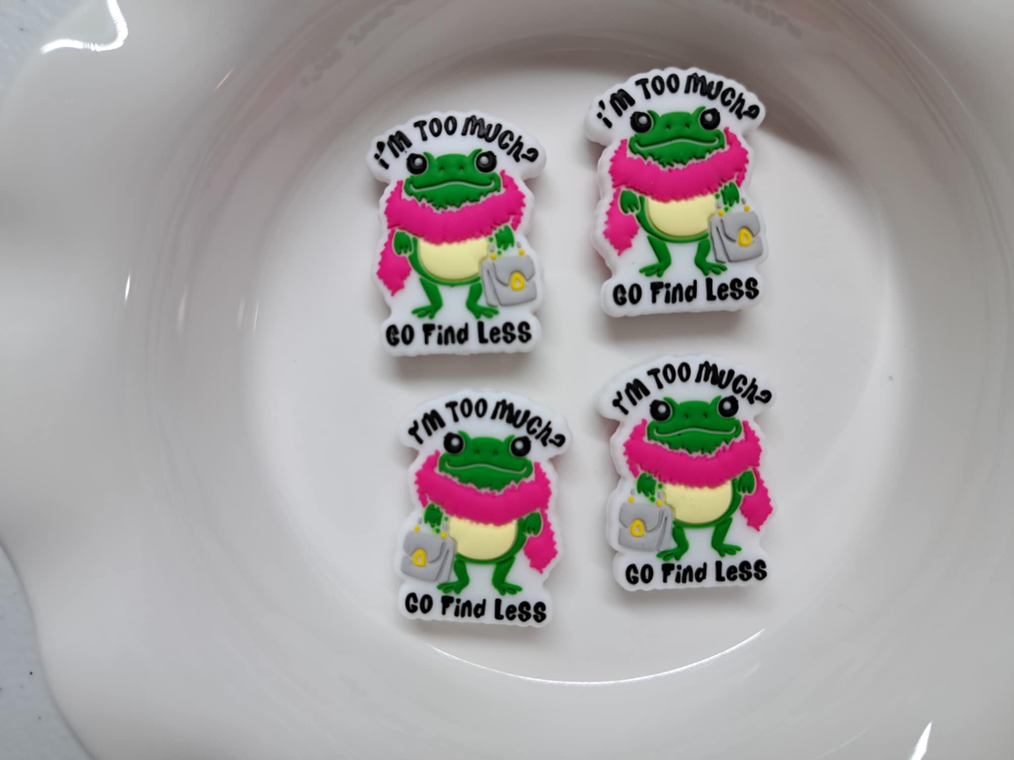 I'm Too Much? Go Find Less Frog Silicone Focal Bead – Cinderlyssa