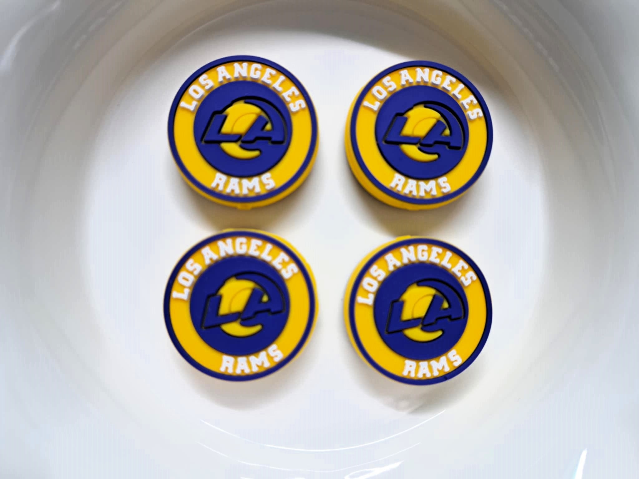 Los Angeles Rams Round Logo Silicone Focal Bead – Cinderlyssa