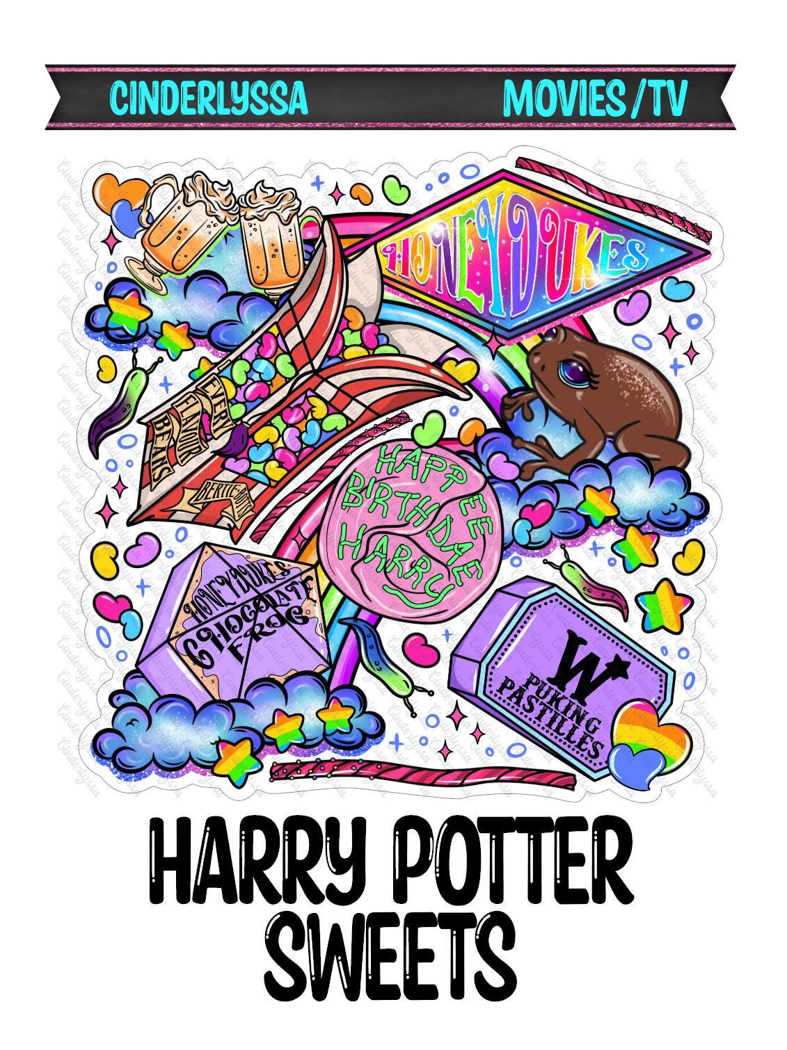 Harry Potter Sweets: HoneyDukes Candy Movie Inspired Cardstock Silicon ...