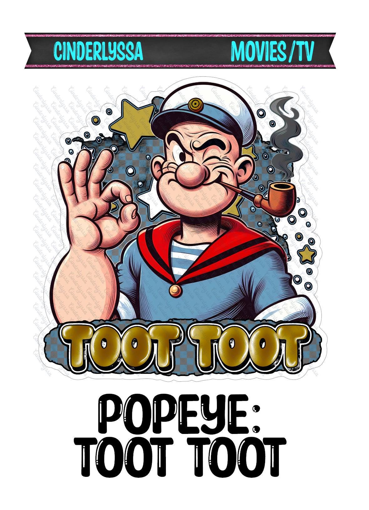 Popeye: Toot Toot Movie Inspired Cardstock Silicone Mold, Aroma Bead M ...