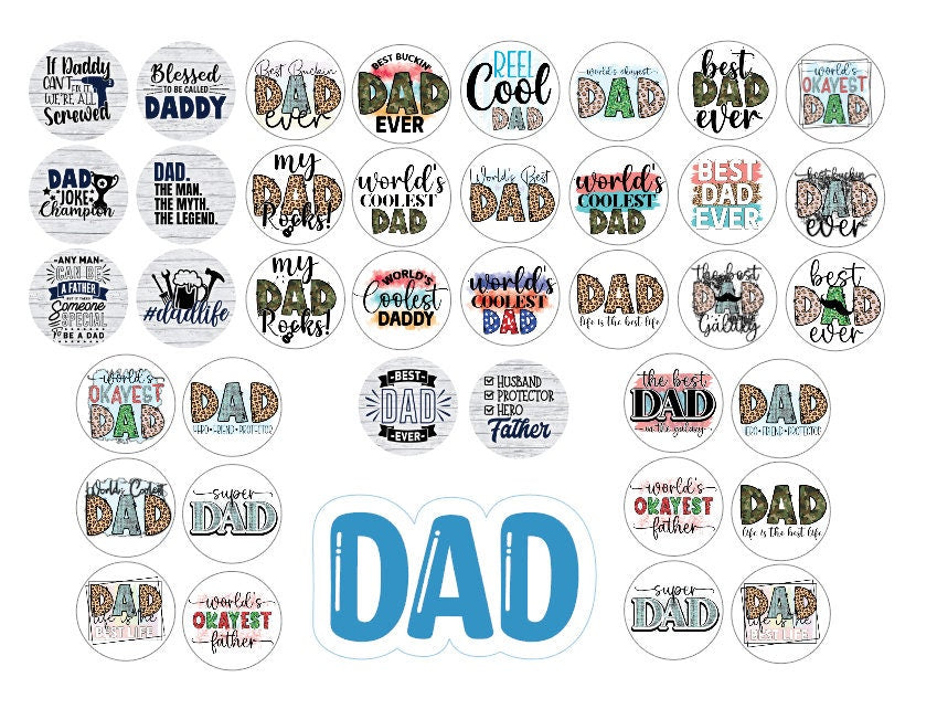 3 inch Round Dad Cardstock Only for freshies -NO MOLD: Silicone Mold ...