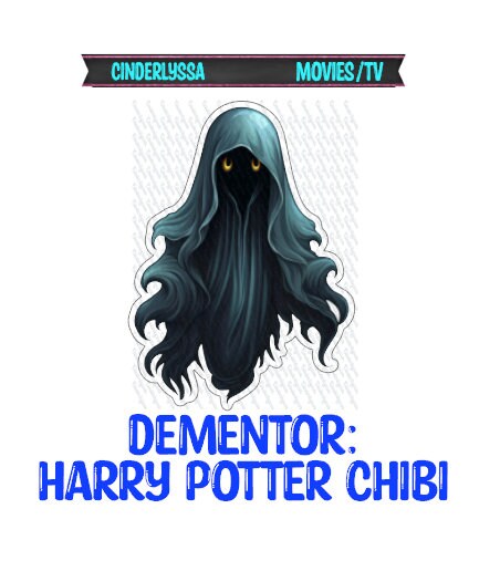 Dementor Chibi: HP - Villian, Hogwarts, Wizard Movie Inspired Cardstoc ...