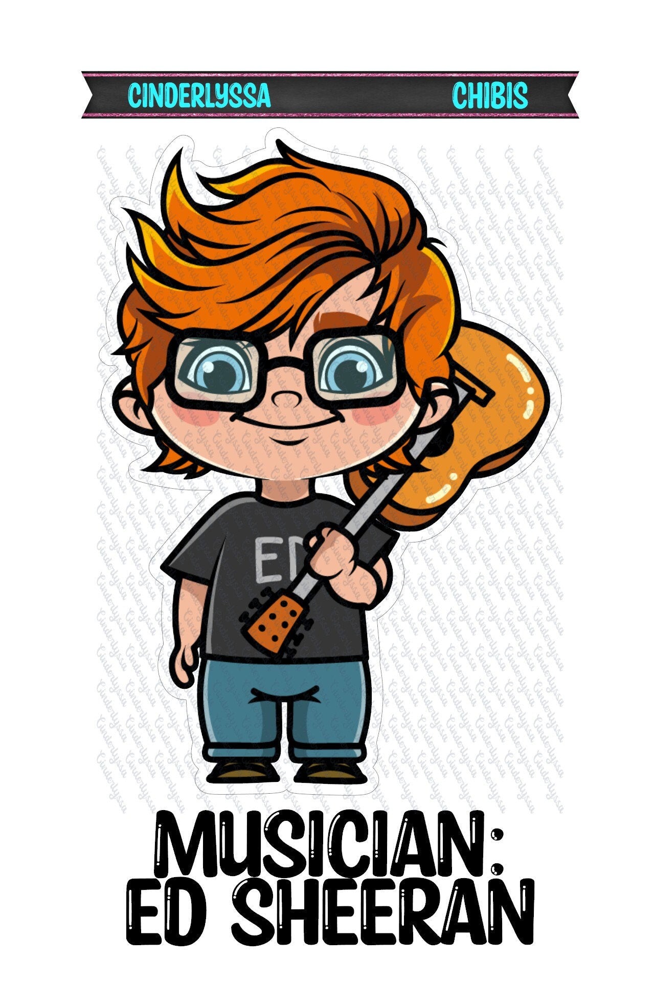 Musician Chibi: Ed Sheeran Cardstock Silicone Mold, Aroma Bead Molds ...