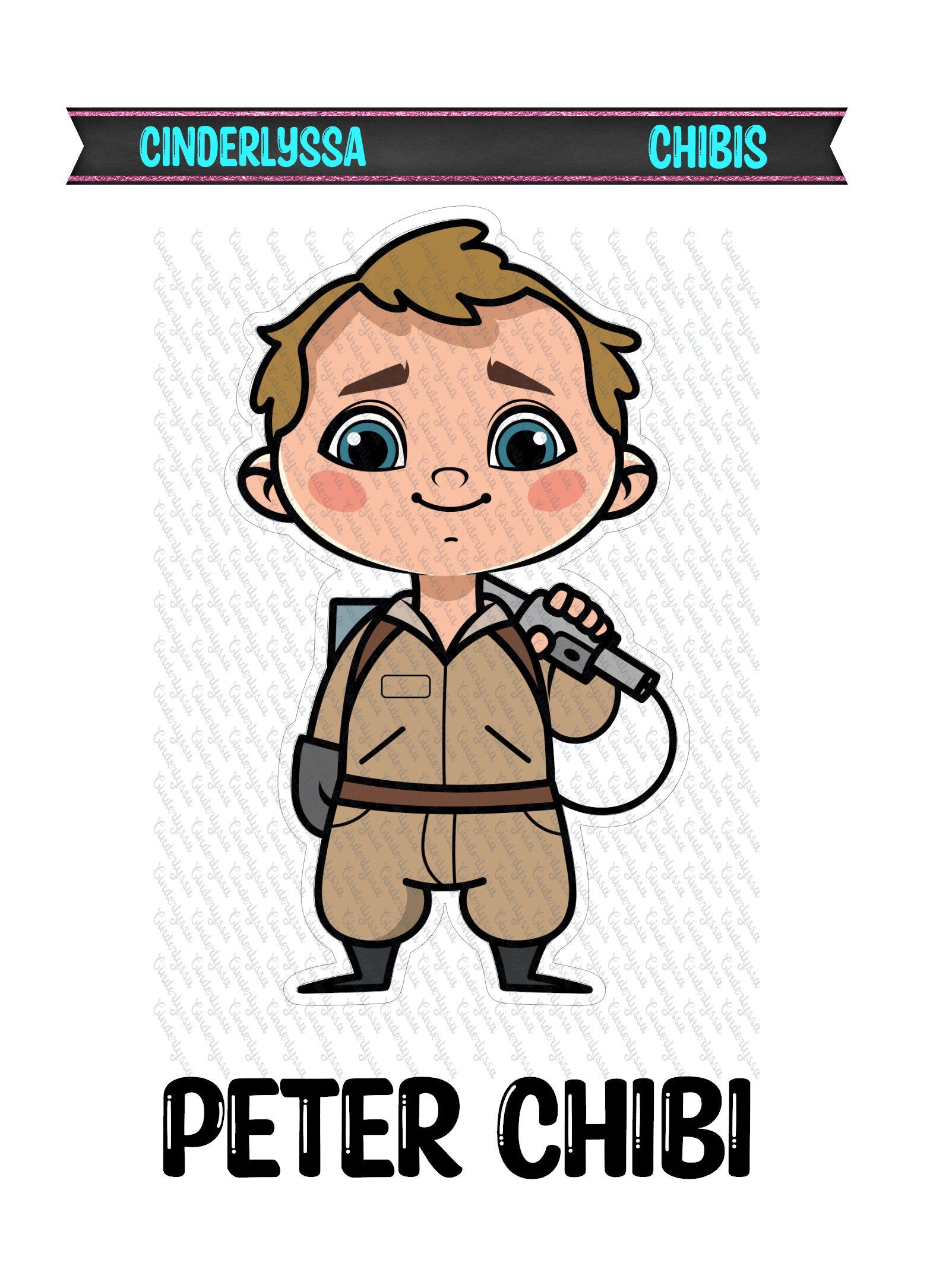 Ghostbusters Original Chibi: Peter Venkman Cardstock Silicone Mold, Ar ...