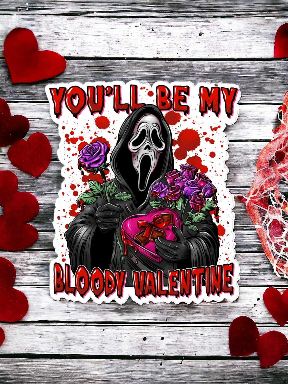 Ghostface: You'll be my Bloody Valentine with Roses Cardstock Silicone ...