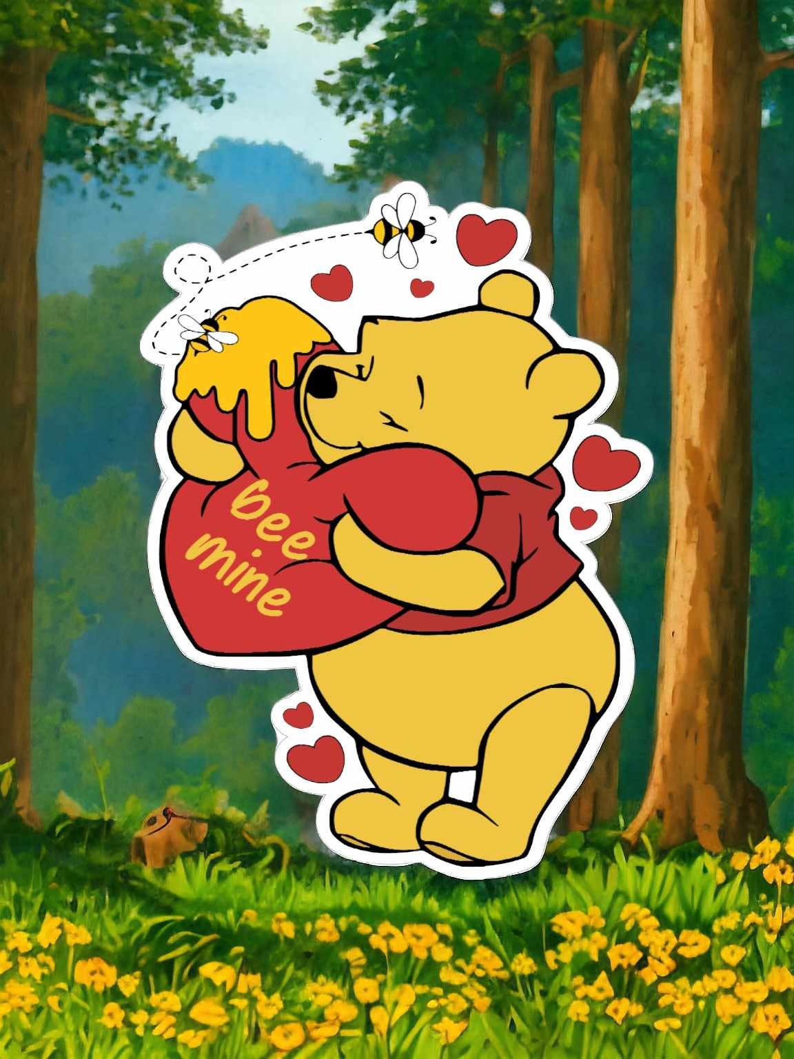 Valentine Winnie the Pooh: Bee Mine with Hearts Silicone Mold, Aroma B ...