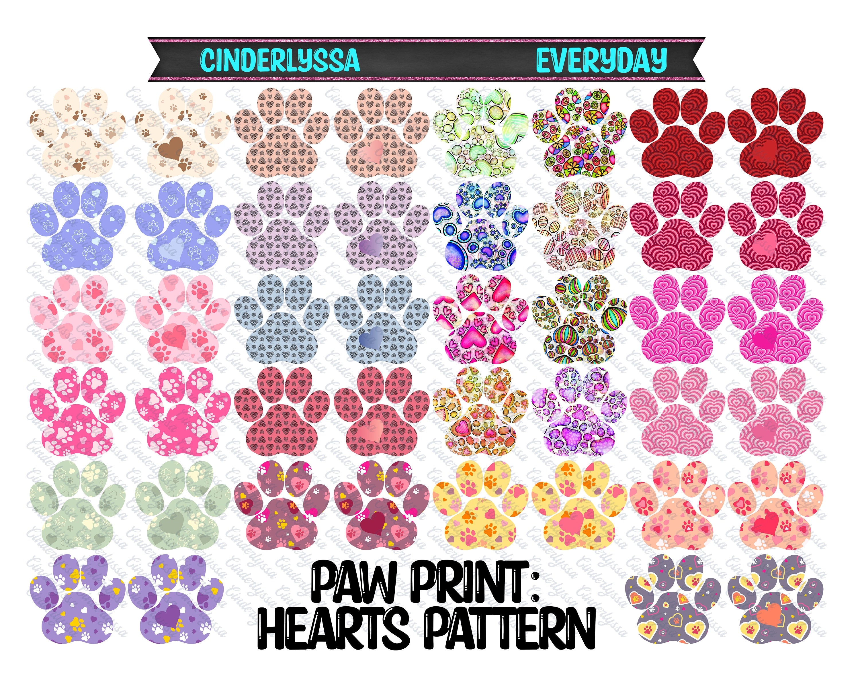 VENT CLIP: 2 Cavity Paw Print w/Multiple Images for Vent Clip Cardstoc ...