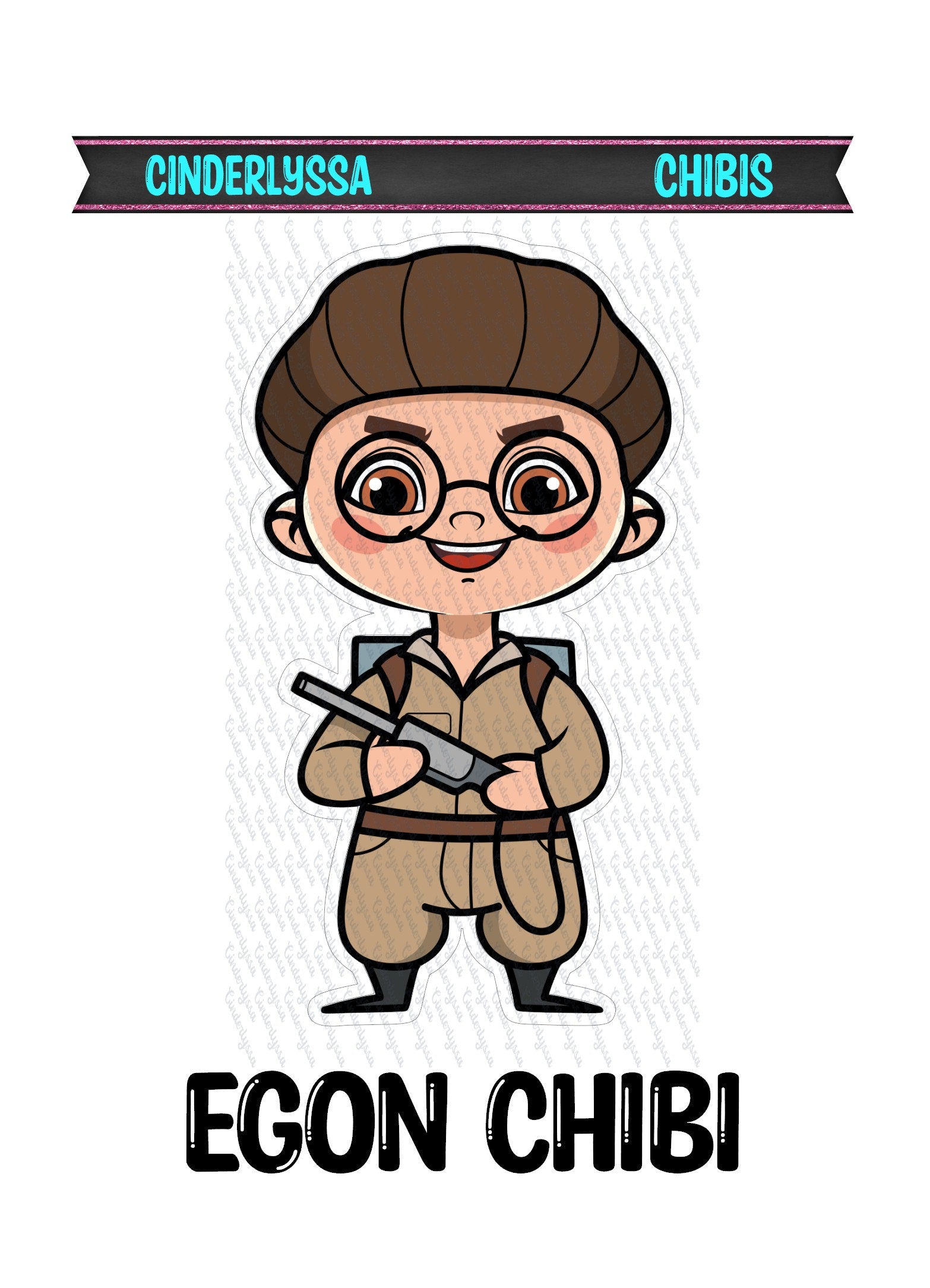 Ghostbusters Original Chibi: Egon Spengler Cardstock Silicone Mold, Ar ...