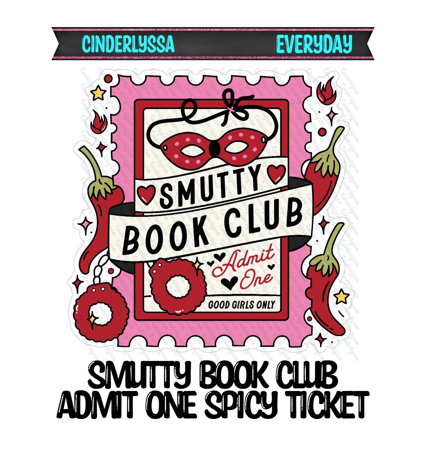 Smutty Book Club Admit One Spicy Ticket Cardstock Silicone Mold, Aroma ...