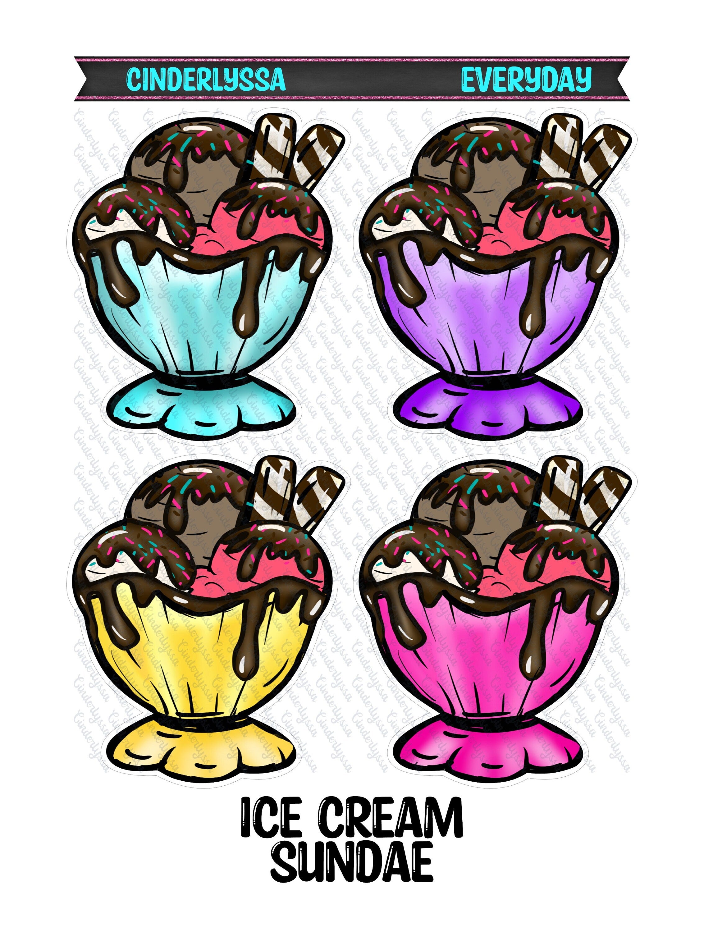 Ice Cream Sundae in Bowl Silicone Mold, Car Freshener Mold, for aroma ...