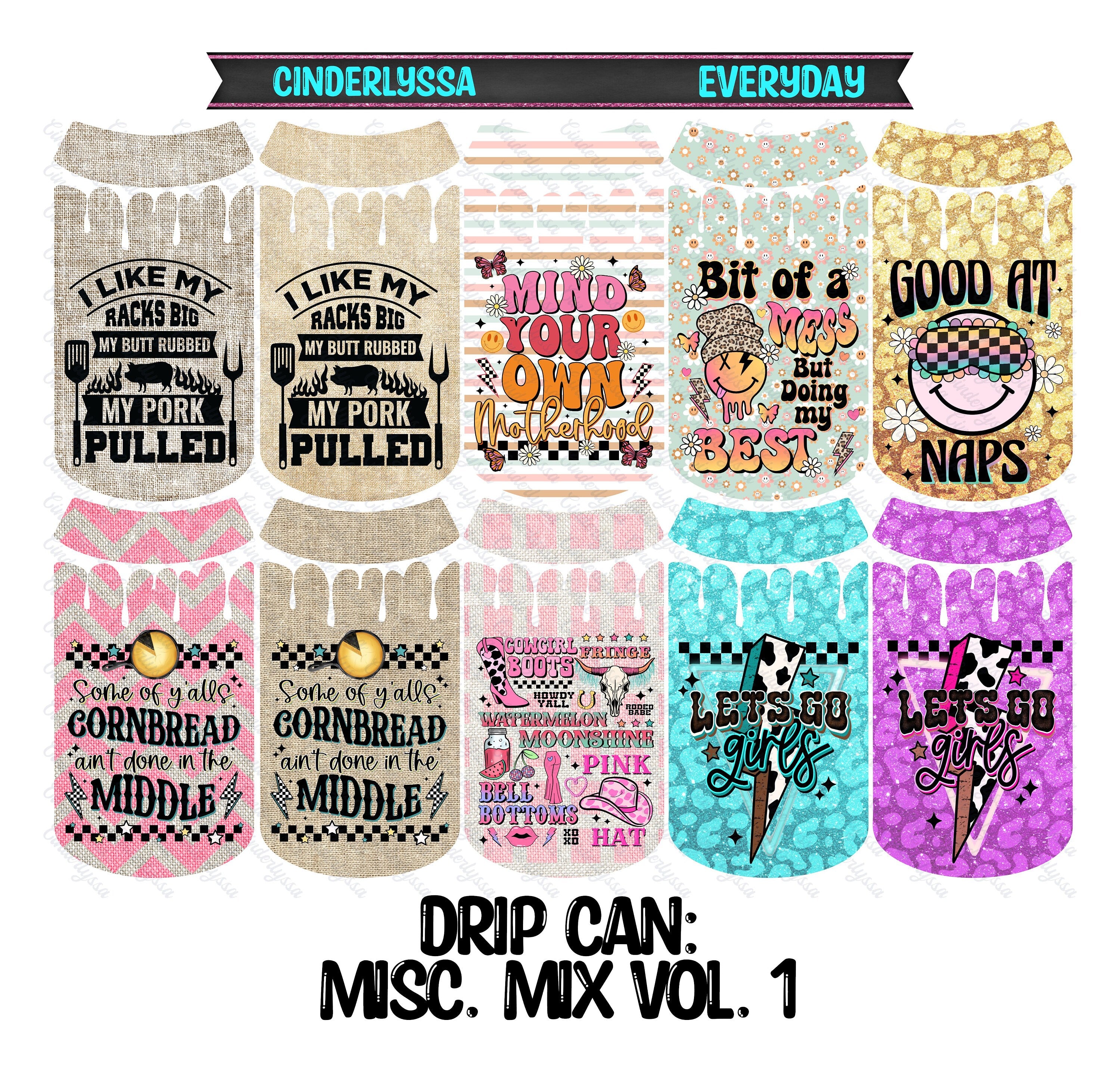 Drip Can - Misc. Mix Vol. 1 Cardstock Silicone Mold, Aroma Bead Molds ...