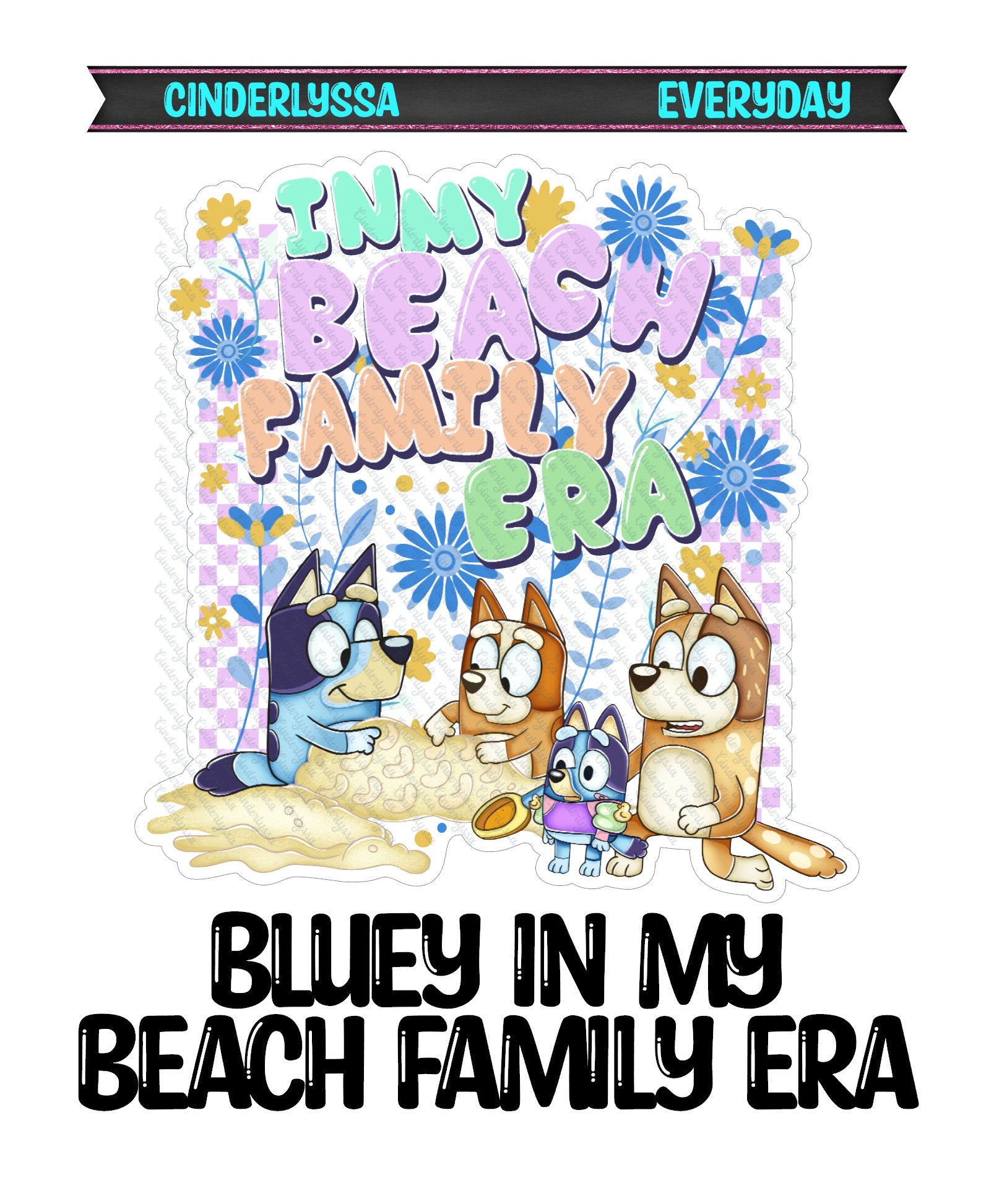 Bluey In My Beach Family Era for Cardstock Silicone Mold, Aroma Bead M ...