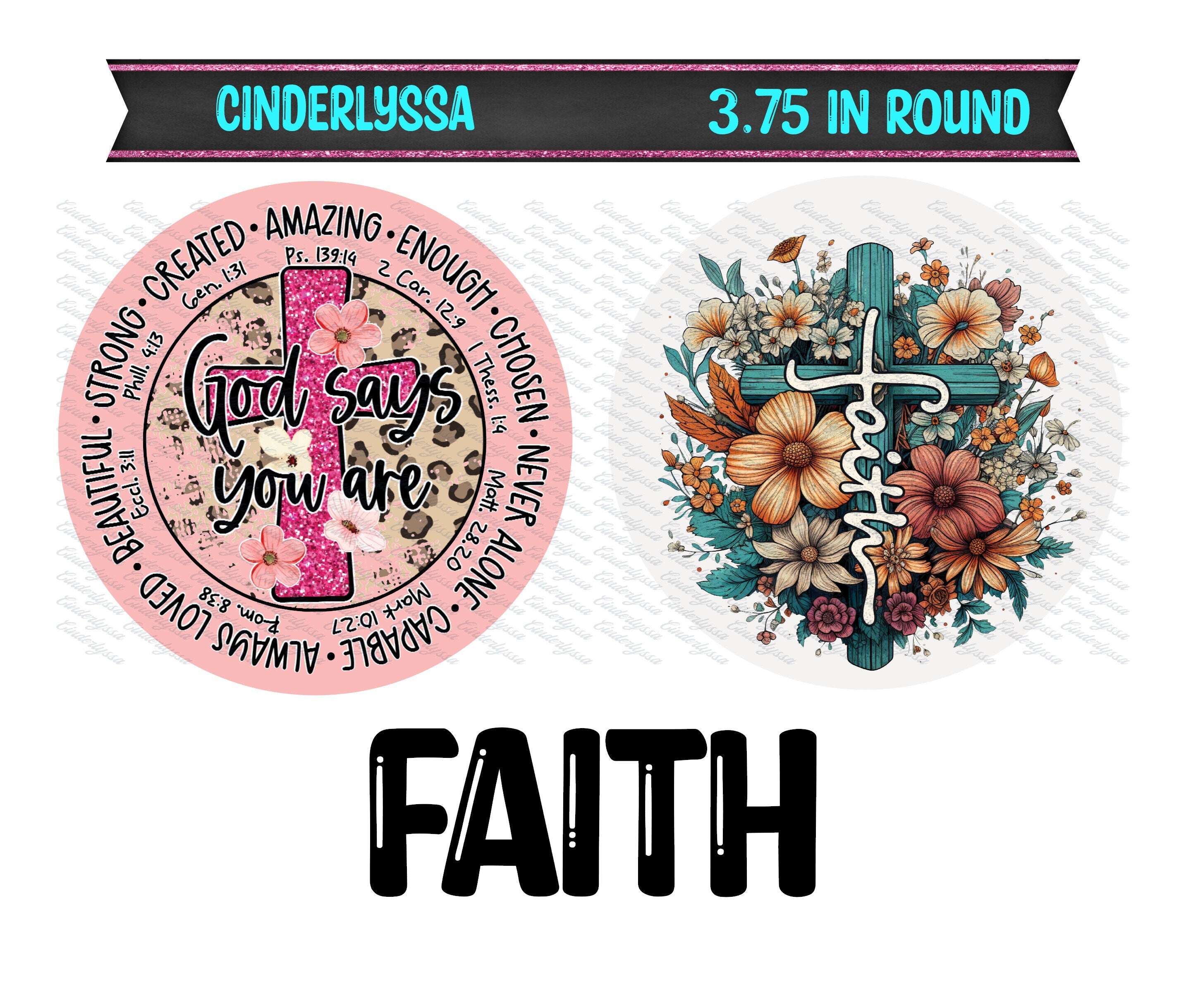 3.75 inch Round: Faith for Cardstock Silicone Mold, for Aroma Bead Mol ...